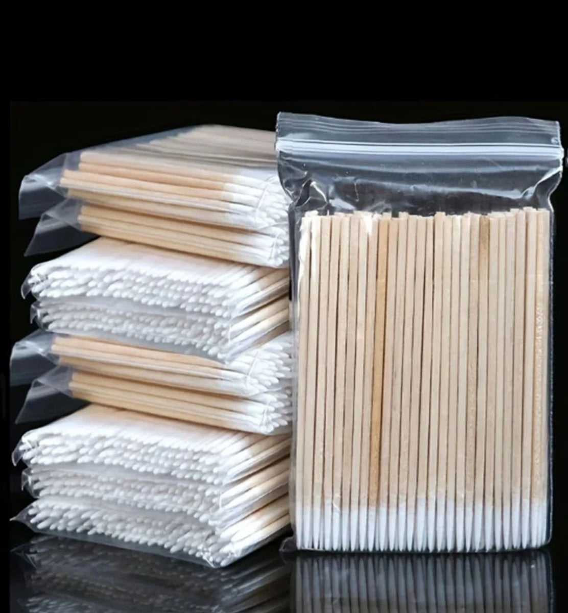 100pcs Disposable Ultra-Thin Cotton Swabs, Mini Wooden Sticks ...