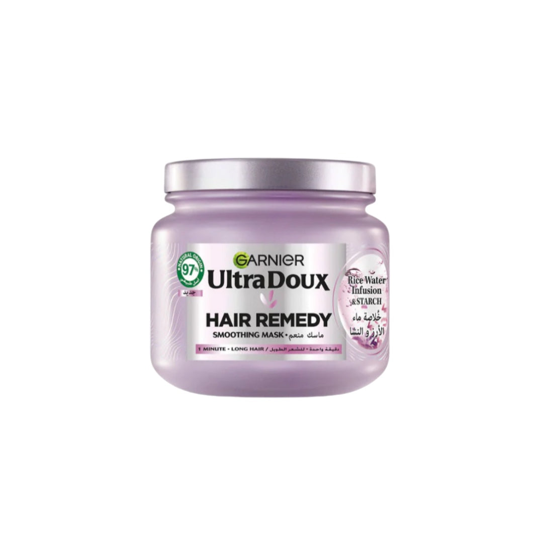 Garnier Ultra Doux Rice Water Infusion & Starch Hair Remedy Mask, Smoo ...