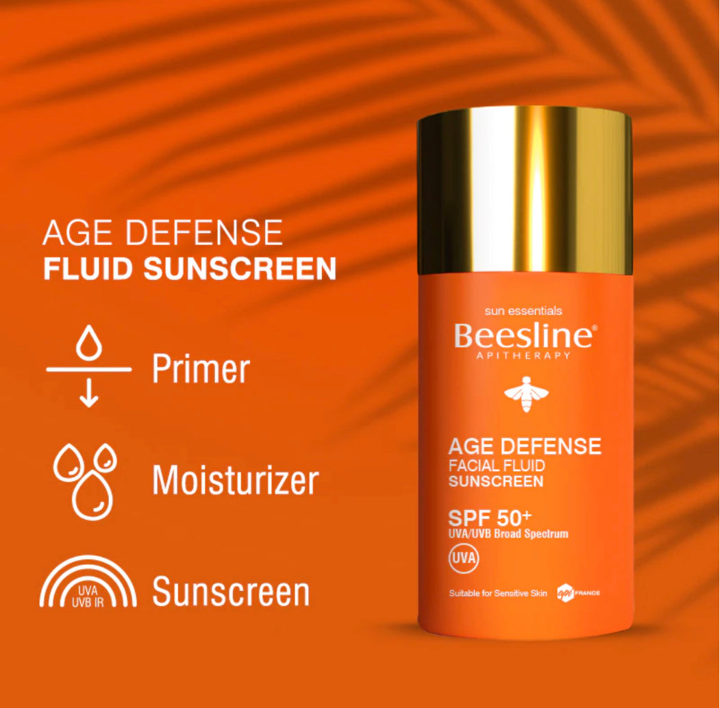 Age Defense Facial Fluid Sunscreen SPF 50+ – Traboulsi Cosmetics